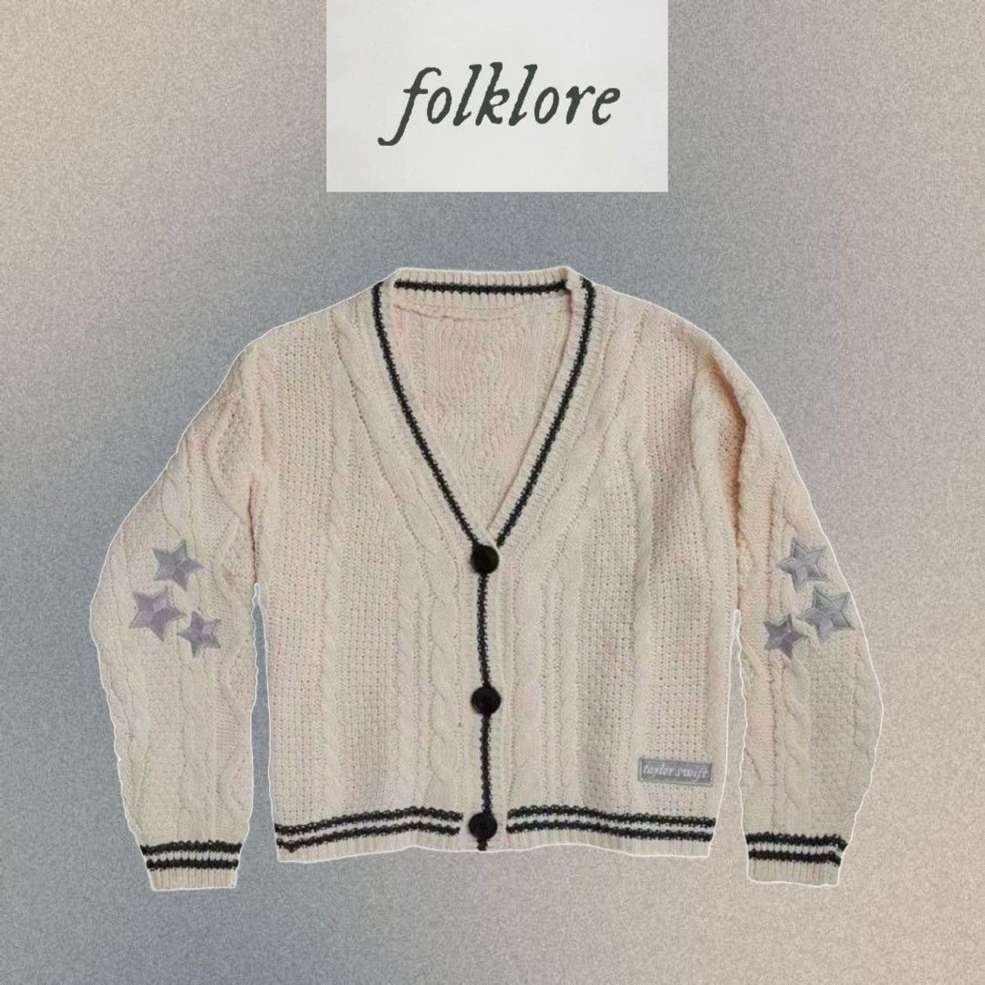 Taylor Swift "Folklore" Cardigan, Women's Fashion, Coats, Jackets and ...