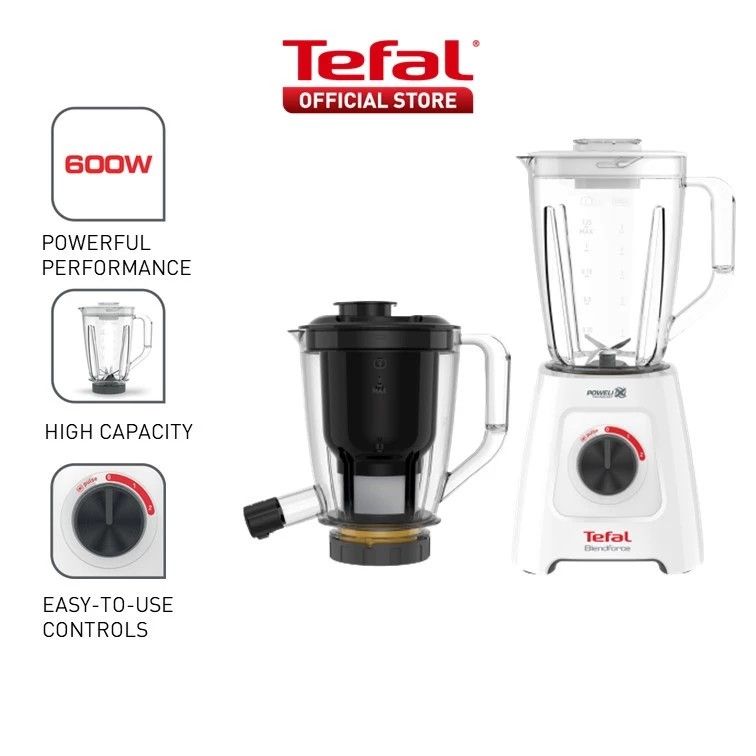 TEFAL BL42Q BLENDFORCE 2-IN-1 BLENDER WITH JUICER ATTACHMENT, TV & Home Appliances, Kitchen ...