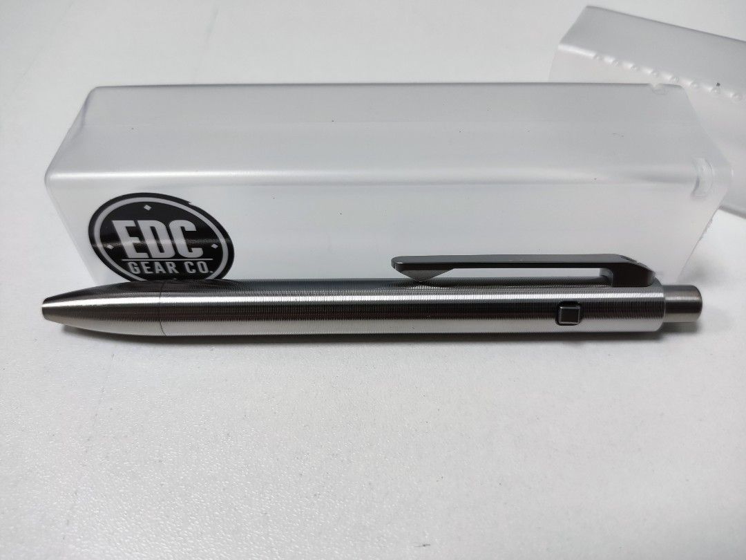 Titanium Side-Click Action Ballpoint Pen, similar to tactile turn ...