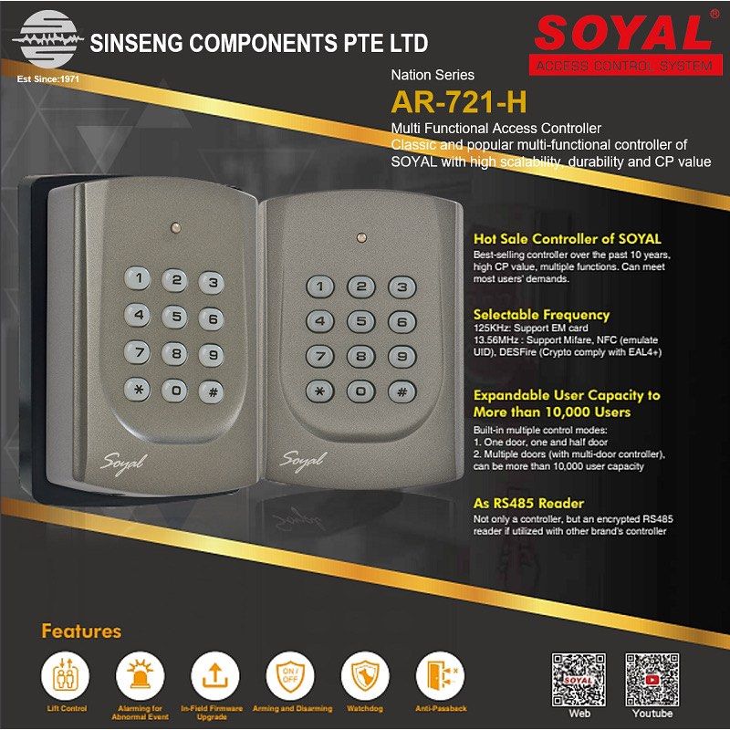 7-STAR*/Soyal/Tuya/ZKTeco/Hikvision Wifi Door Access Series , Biometric ...
