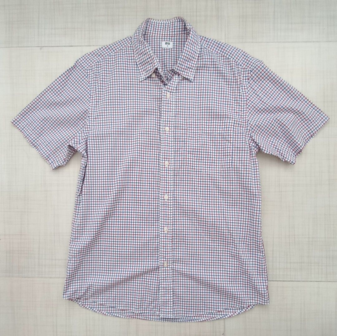 Uniqlo Grid Polo, Men's Fashion, Tops & Sets, Tshirts & Polo Shirts on ...