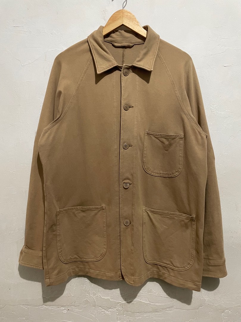 Uniqlo Washed Jersey Work Jacket, Men's Fashion, Coats, Jackets and ...