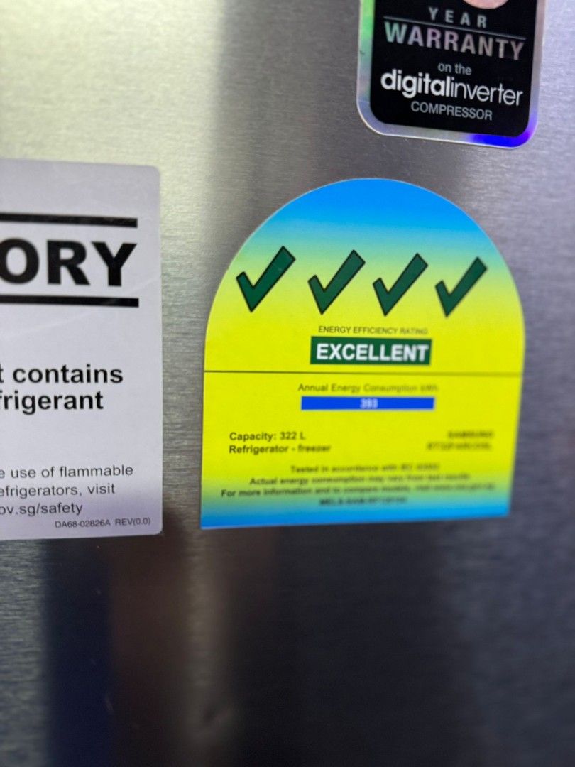 Used samsumg 4 ticks energy saving fridge 322L, TV & Home Appliances ...