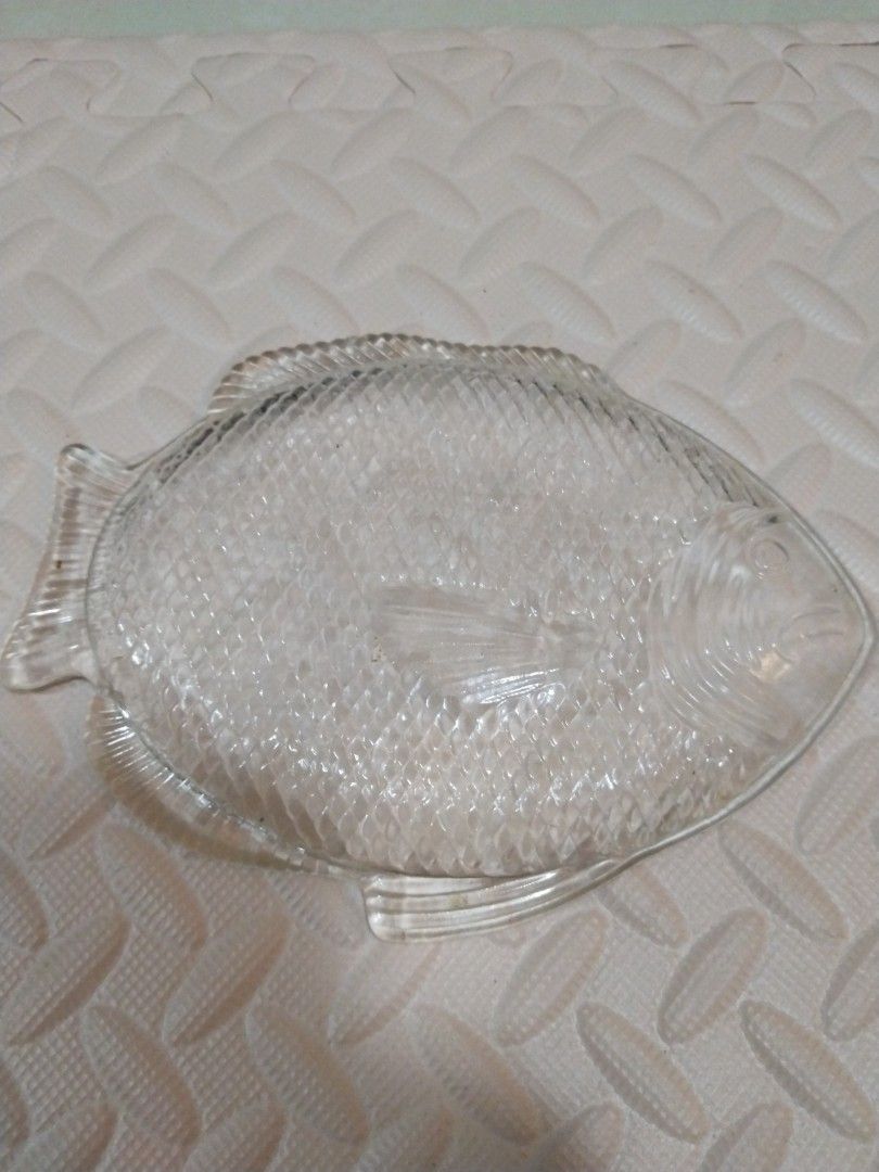 Vintage Fish Shape Glass Dish, Furniture & Home Living, Kitchenware ...