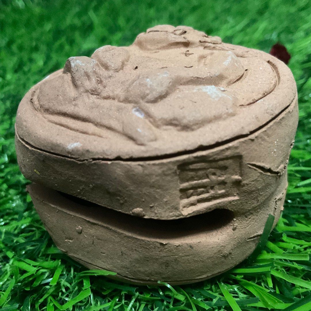 Vintage Handmade Clay Dorei Bell with Engraved Signature Markings 3” x ...