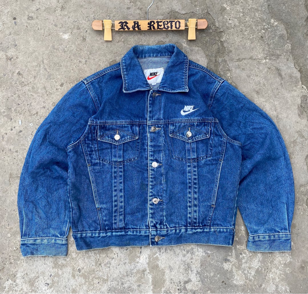 Vintage Nike Denim Trucker Jacket, Women's Fashion, Coats, Jackets and ...
