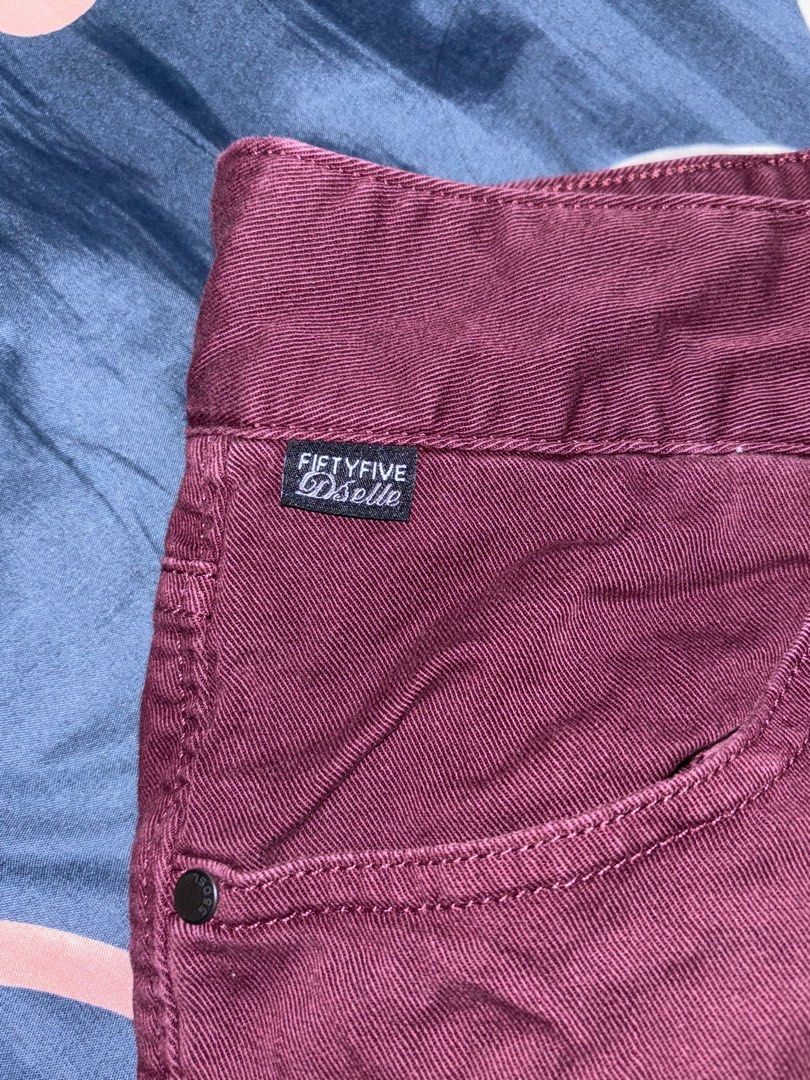 Vintage Retro Fifty Five DSelle Diesel Mini Skirt in Maroon, Women's ...