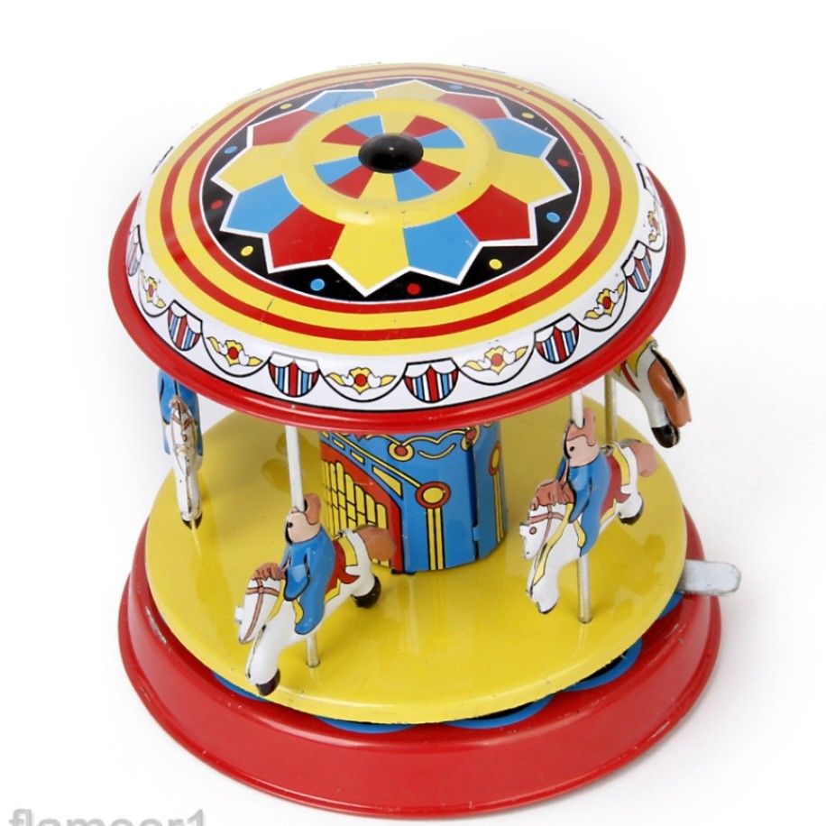 Vintage Tin Carousel, Hobbies & Toys, Toys & Games on Carousell