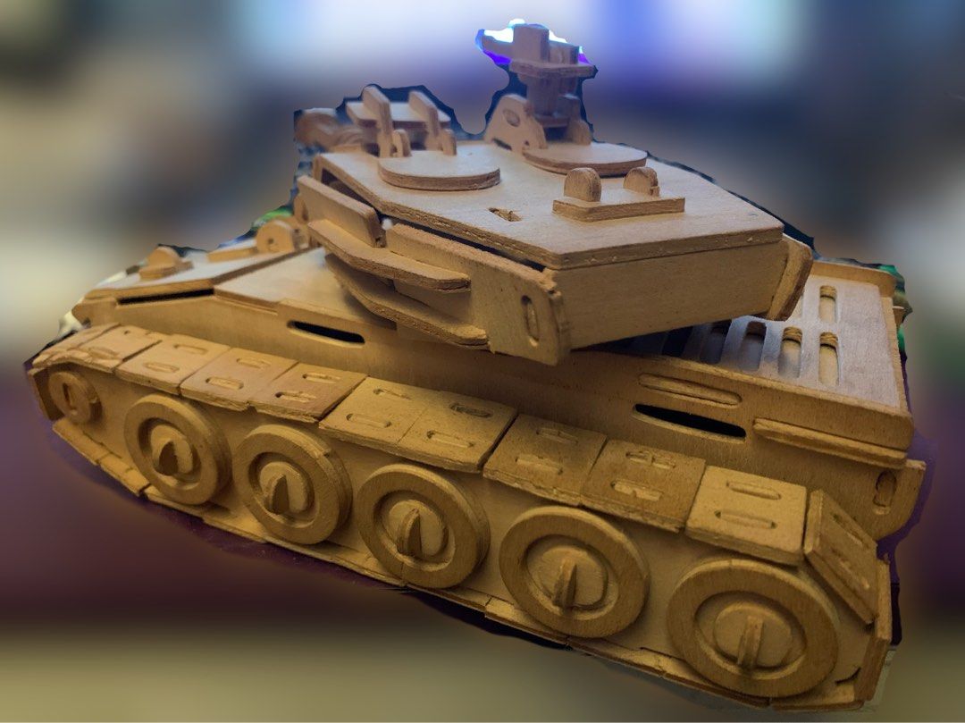 Wooden craft tank model, Hobbies & Toys, Stationery & Craft, Art ...