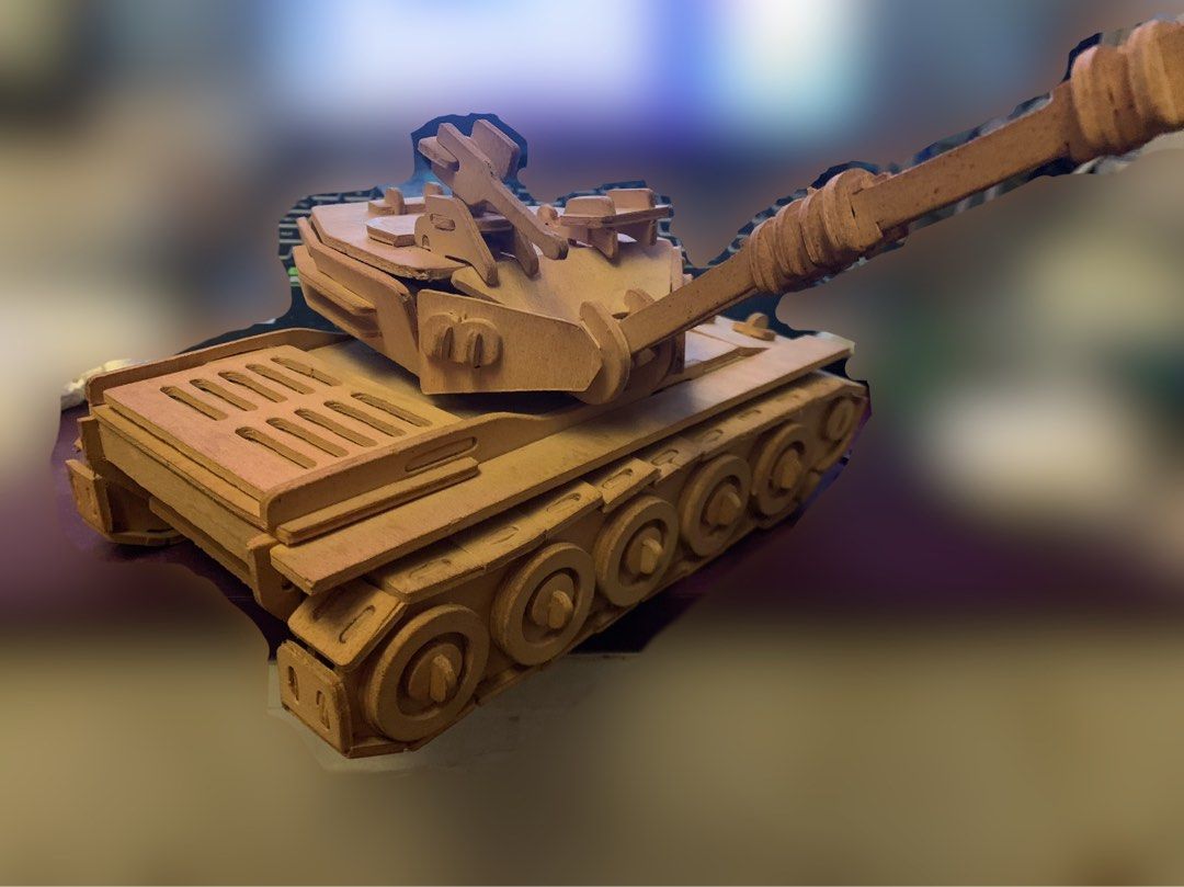 Wooden craft tank model, Hobbies & Toys, Stationery & Craft, Art ...