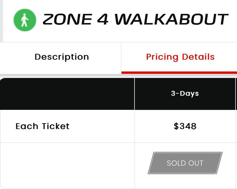 [WTS] Zone 4 Walkabout (3 Days) F1 GrandPrix 2024 Night Race in ...