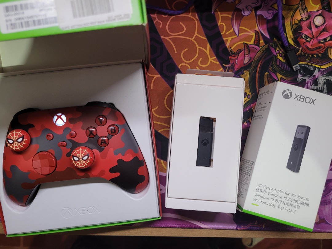 Xbox Wireless Controller + Dongle, Video Gaming, Video Game Consoles ...
