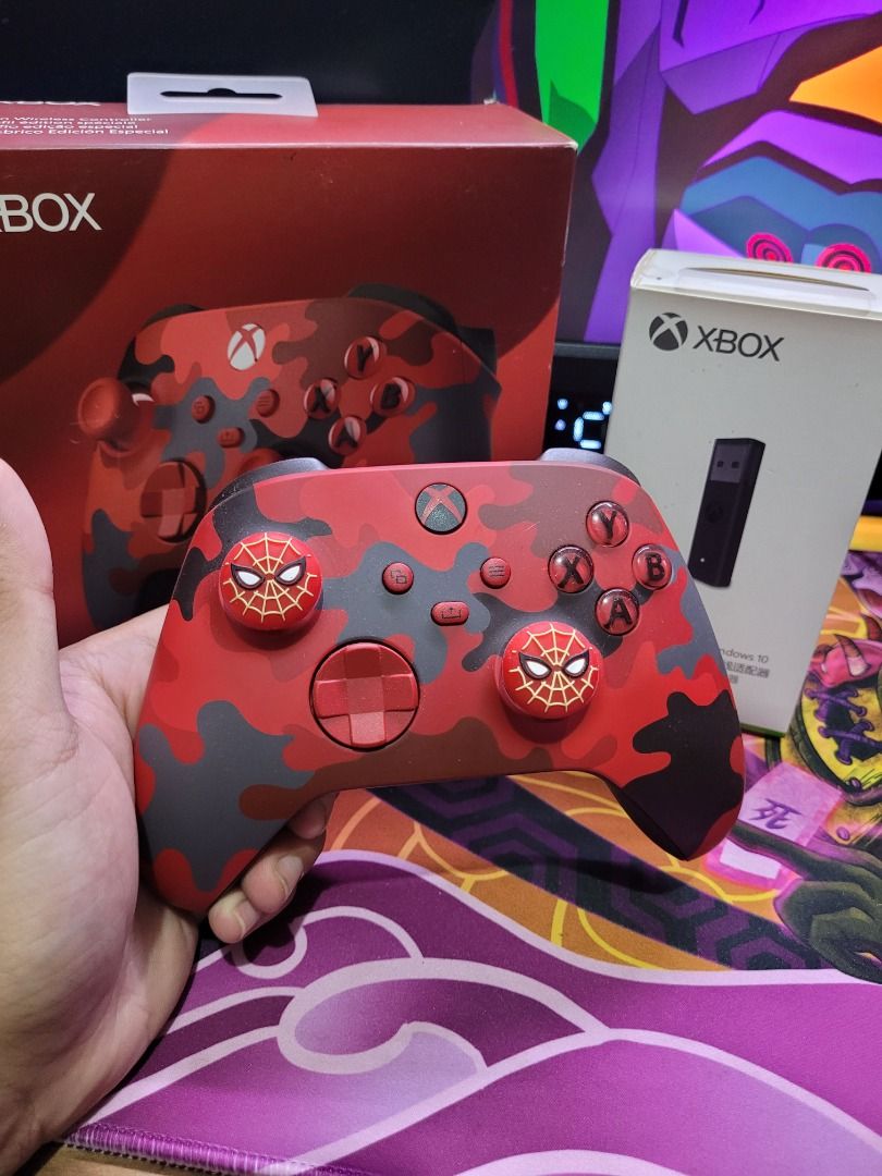 Xbox Wireless Controller + Dongle, Video Gaming, Video Game Consoles ...