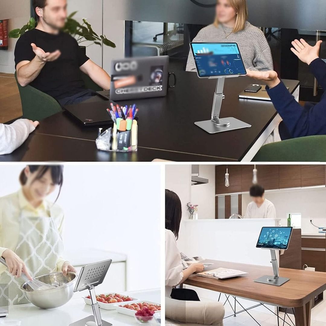 [5295] Tablet Stand Desk Riser Rotation Multi-Angle Height Adjustable ...