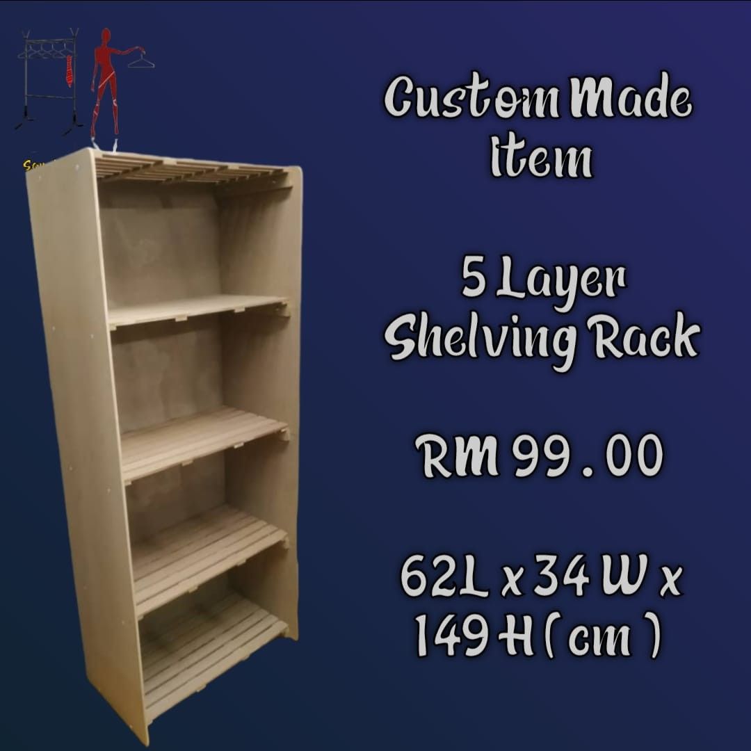 5 Layer Shelving Rack, Furniture & Home Living, Furniture, Shelves ...