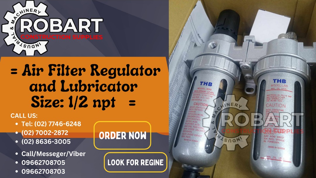 = Air Filter Regulator and Lubricator Size: 1/2 npt =, Commercial ...