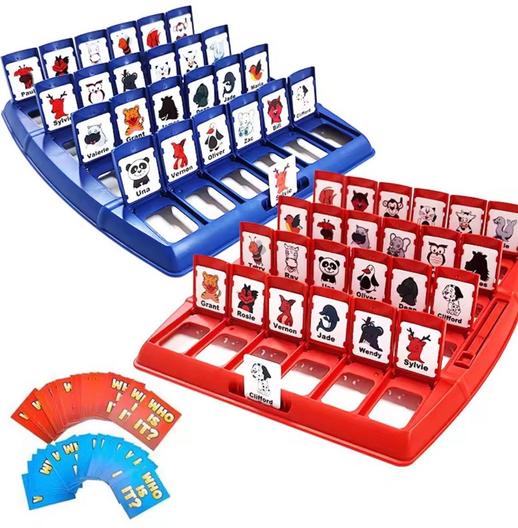 Animal version - WHO IS IT Board Game for Kids Funny Family Classic ...
