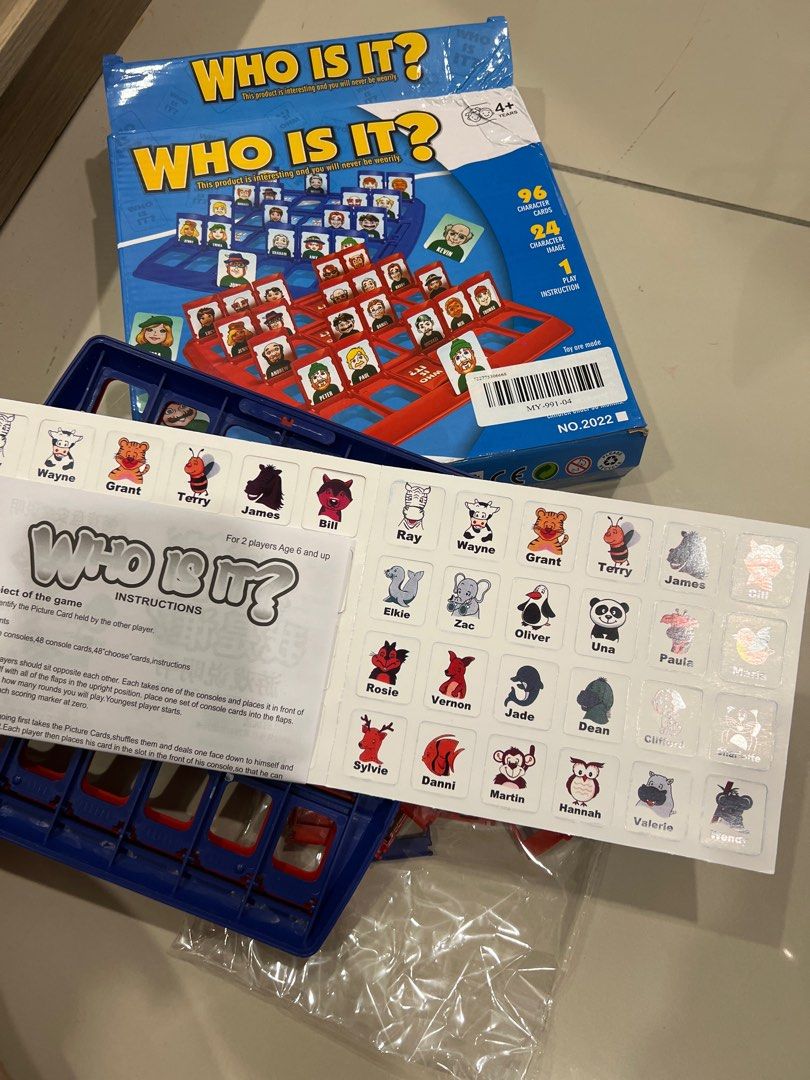 Animal version - WHO IS IT Board Game for Kids Funny Family Classic ...