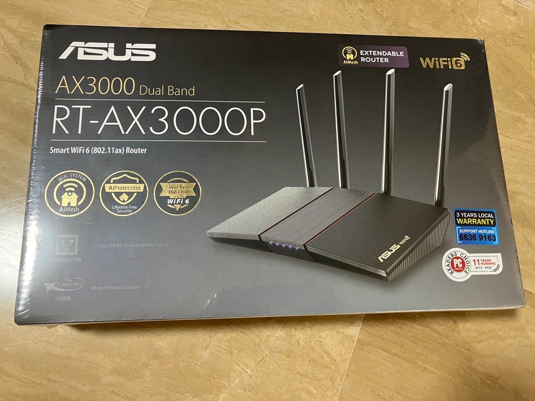 ASUS RT-AX3000P WI-FI 6 Router, Computers & Tech, Parts & Accessories ...