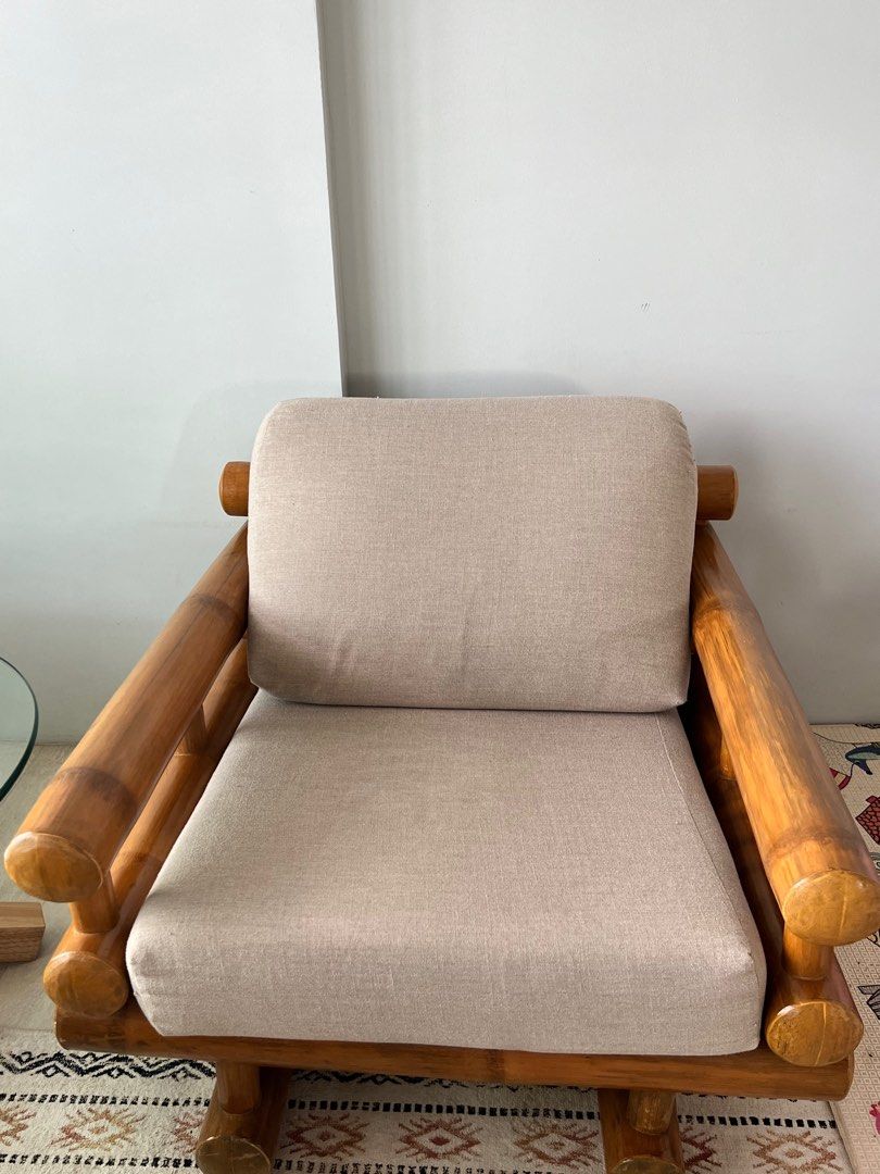 Bamboo Sofa Set, Furniture & Home Living, Furniture, Sofas on Carousell