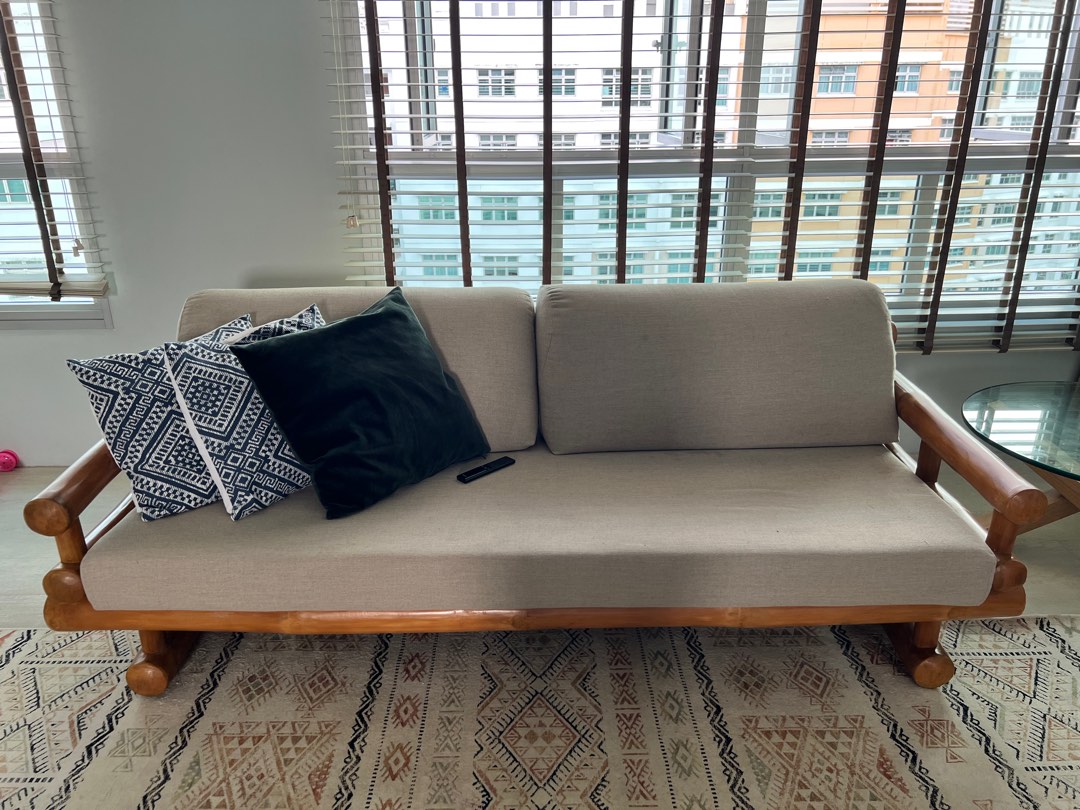 Bamboo Sofa Set, Furniture & Home Living, Furniture, Sofas on Carousell