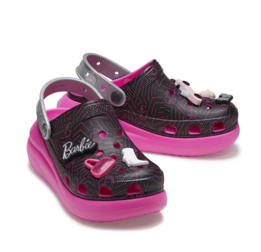 Barbie Crocs, Women's Fashion, Footwear, Flipflops and Slides on Carousell