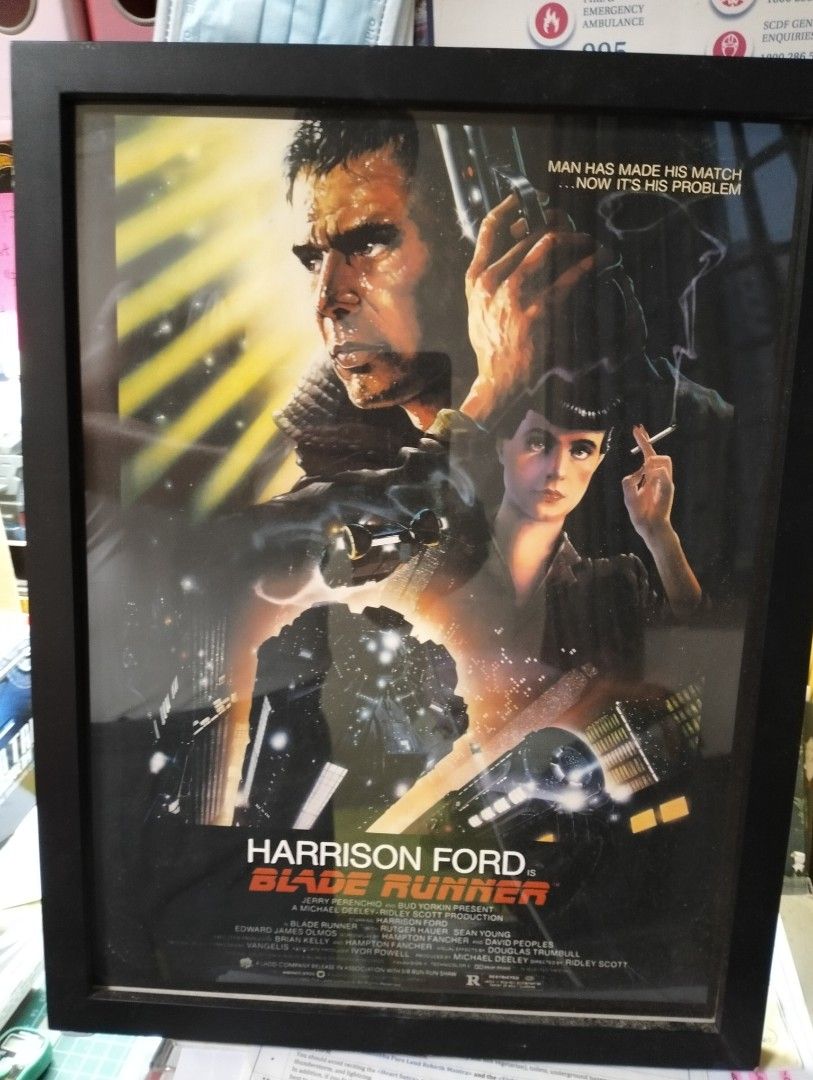 Blade Runner Poster with Frame, Hobbies & Toys, Toys & Games on Carousell