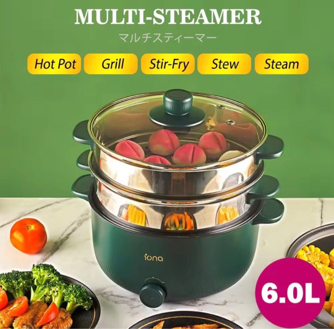 Brand New Iona 6L Multicooker / Steamer / Hot Pot / Steamboat, TV ...