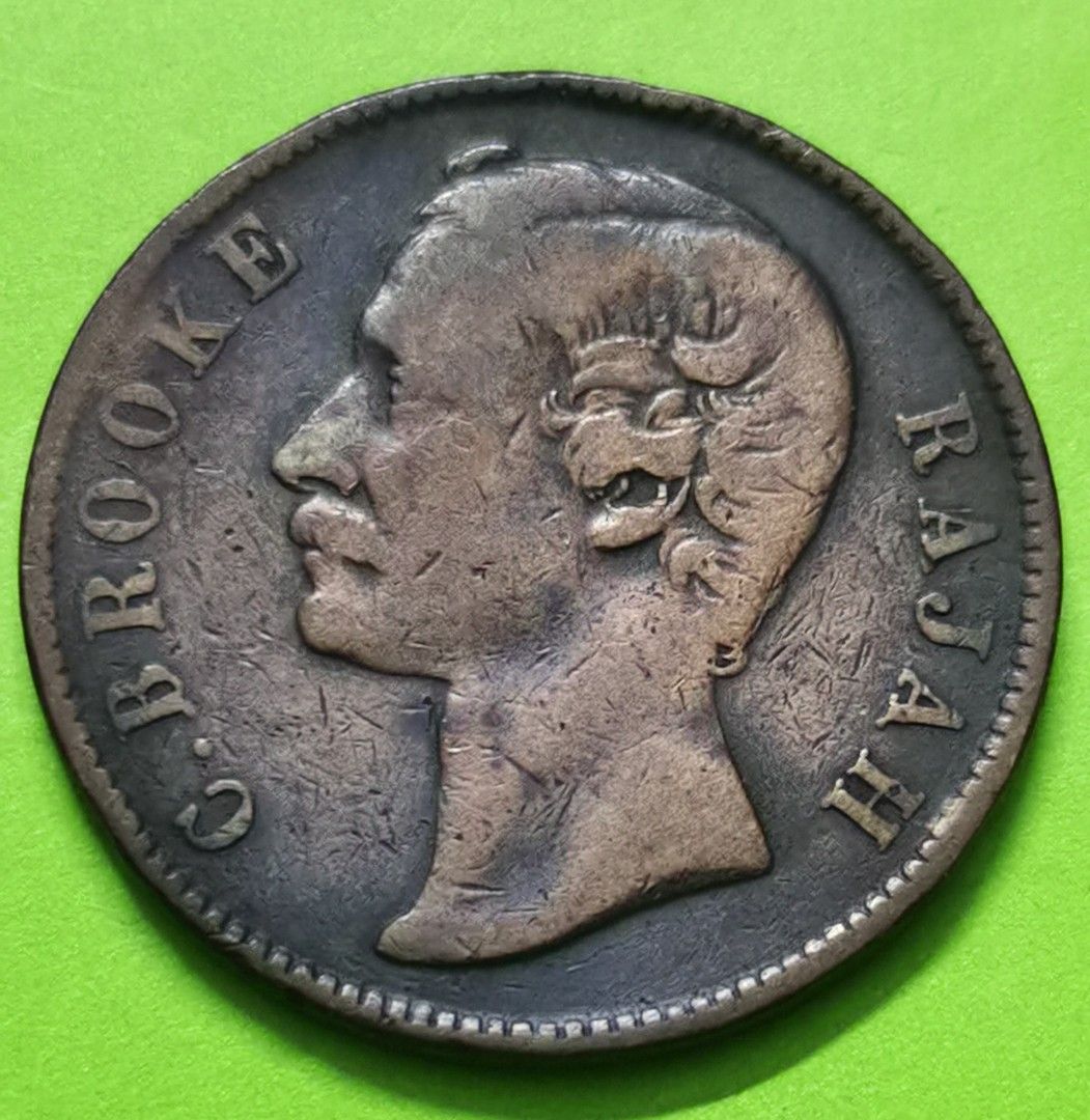 C403: 1890 Sarawak one cent coin, Hobbies & Toys, Collectibles ...