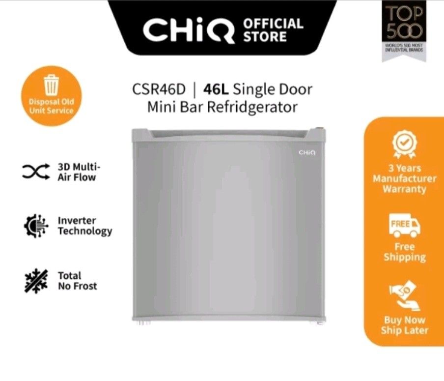 CHiQ 46L Mini Bar Fridge, TV & Home Appliances, Kitchen Appliances ...
