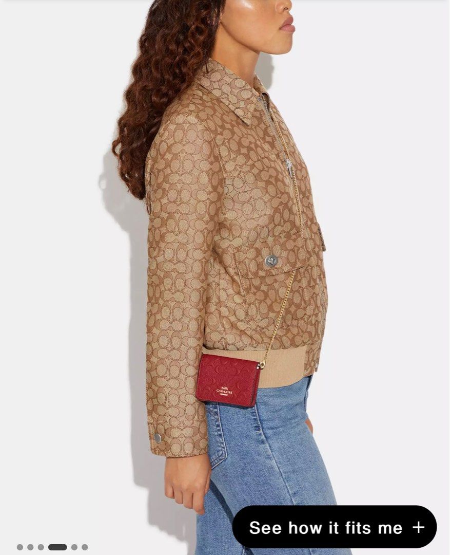 Coach red mini wallet on a chain in signature leather, Luxury, Bags ...