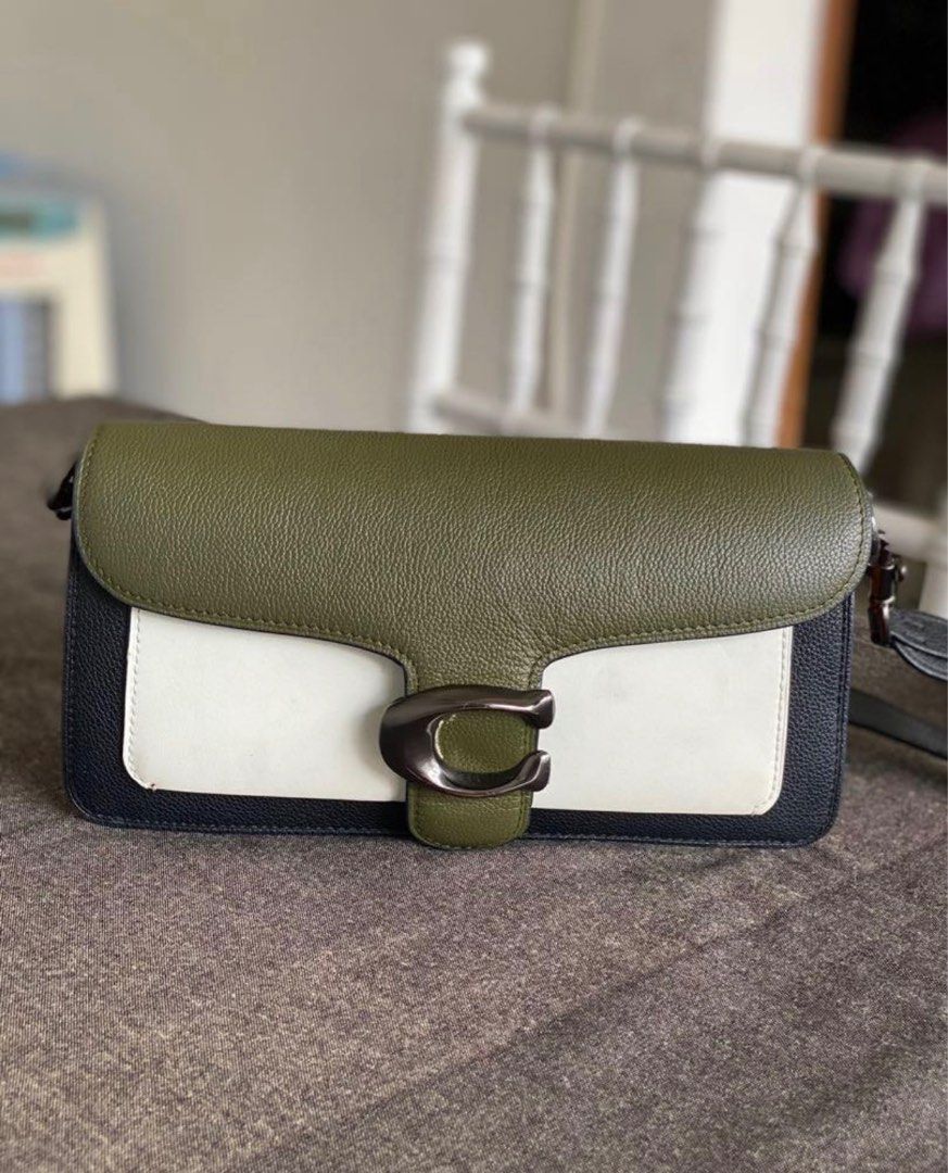 Coach Tabby Hijau Army, Fesyen Wanita, Tas & Dompet di Carousell