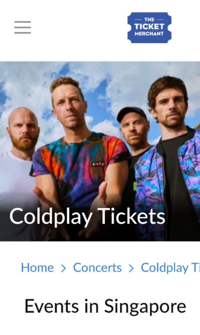 Coldplay Standing tickets Frix2, Tickets & Vouchers, Event Tickets on ...