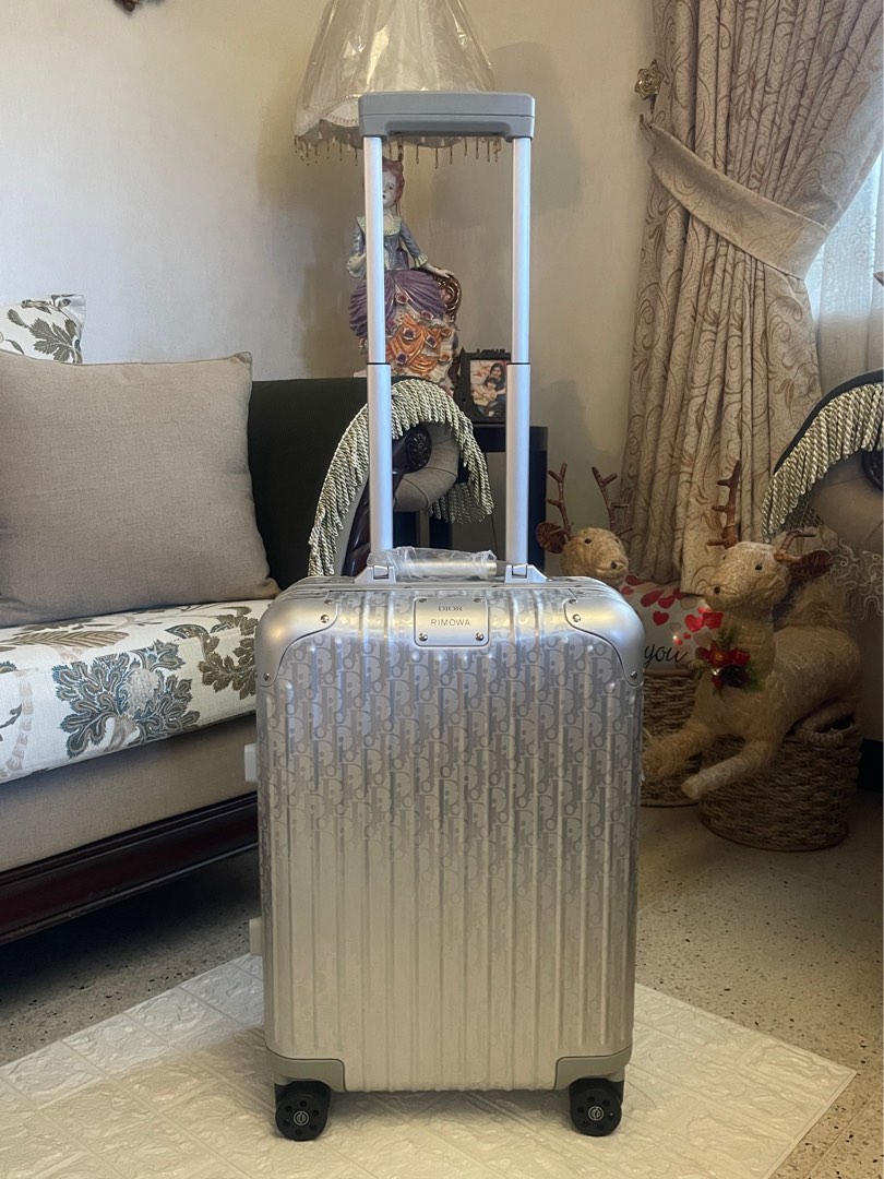 Collab Edition Silver Oblique Aluminum Carry On Suitcase Cabin Hand ...