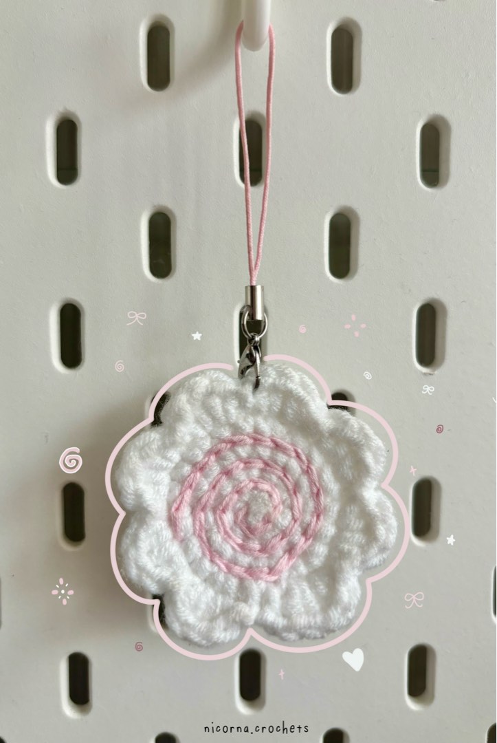 Crochet Handmade Naruto Maki Fishcake Keychain, Hobbies & Toys, Stationery & Craft, Handmade ...