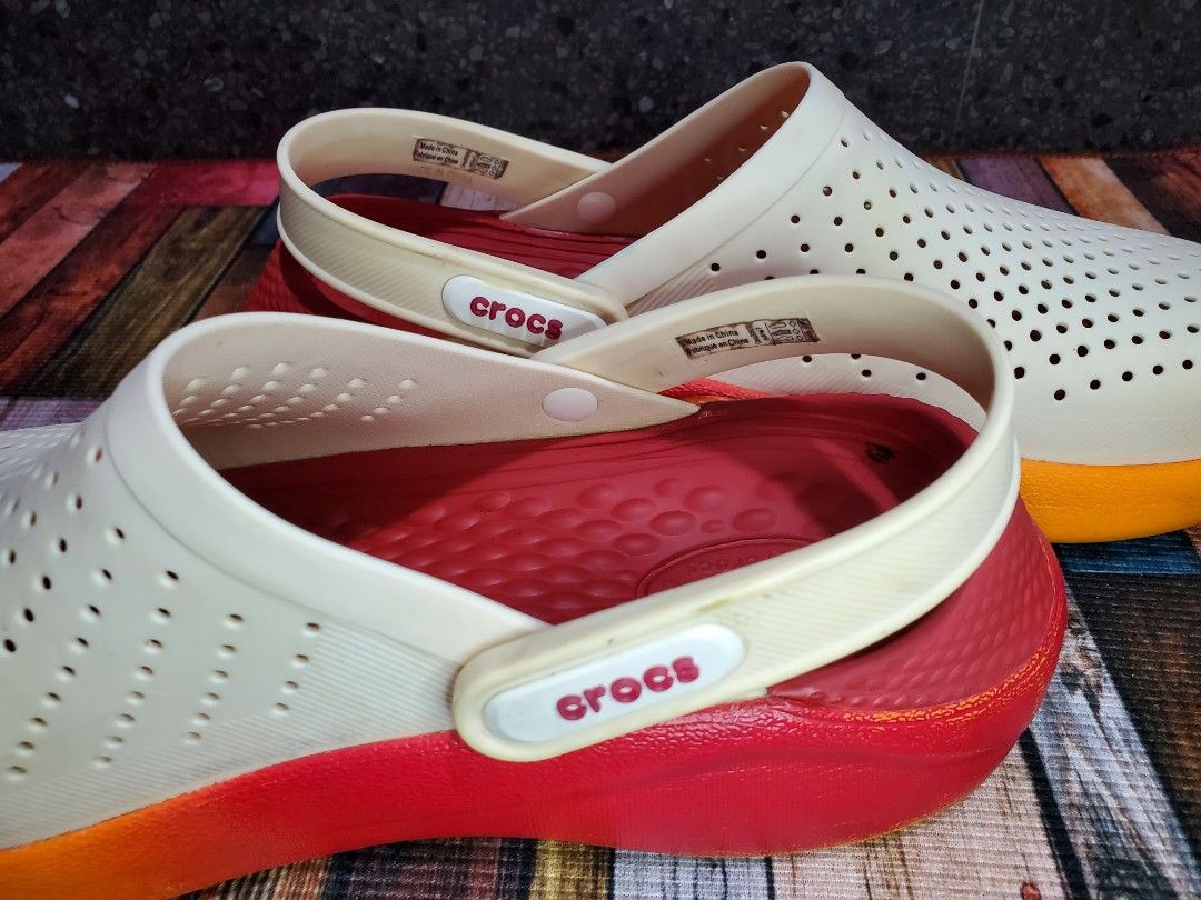 CROCS LITERIDE GRADIENT CLOG BARELY WHITE-ORANGE size M5/W7, Women's ...