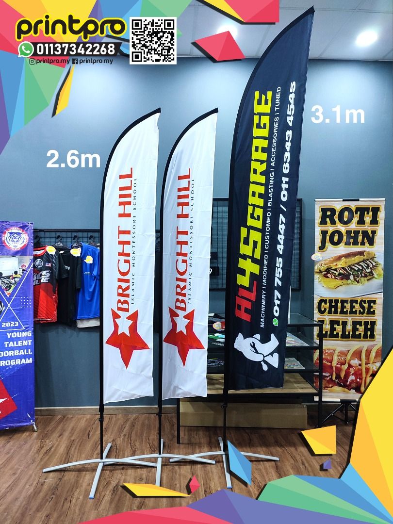 Custom Beach Flag, Hobbies & Toys, Art & Prints on Carousell