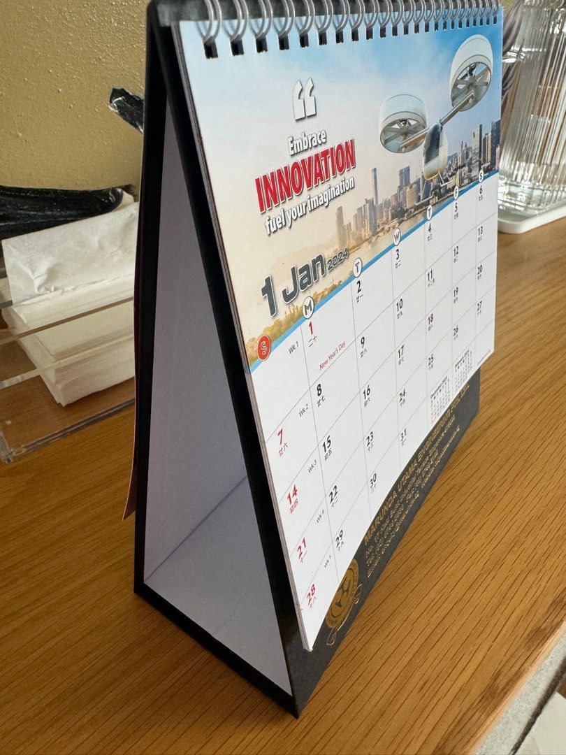 Desktop standing calendar 2024, Hobbies & Toys, Stationery & Craft ...