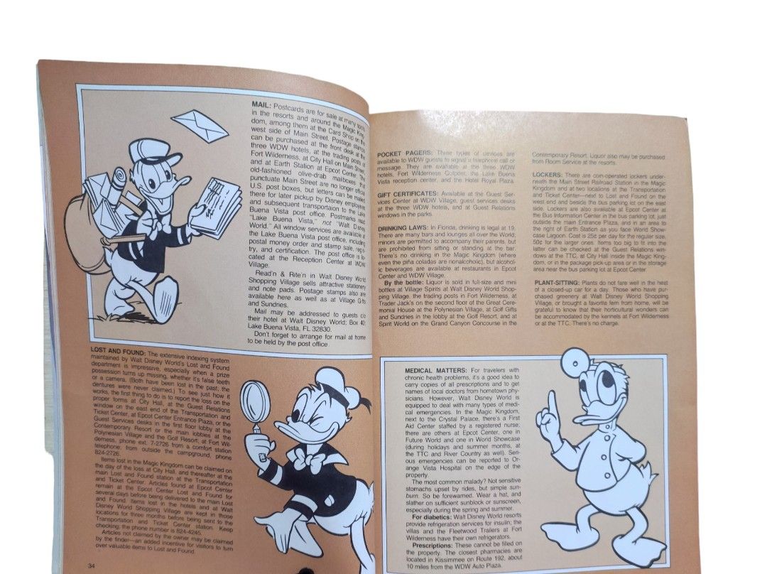 Disney 1985 official guide for Disney world vintage collectors item ...