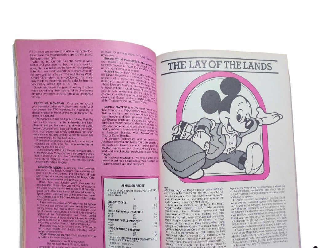 Disney 1985 official guide for Disney world vintage collectors item ...