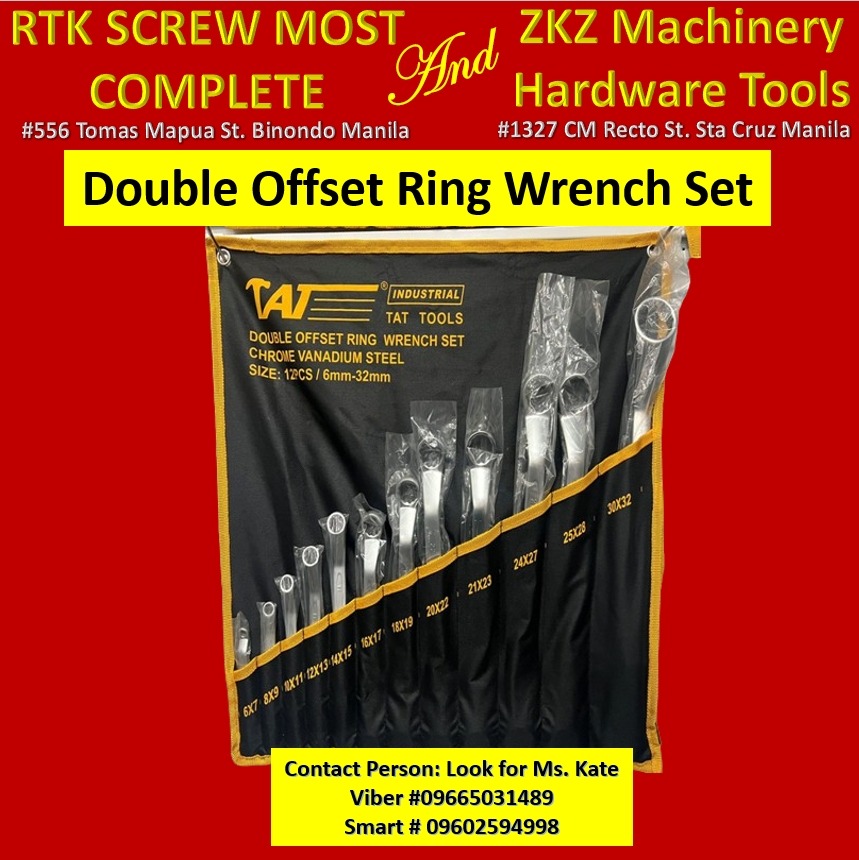 Double Offset Ring Wrench Set, Commercial & Industrial, Construction ...