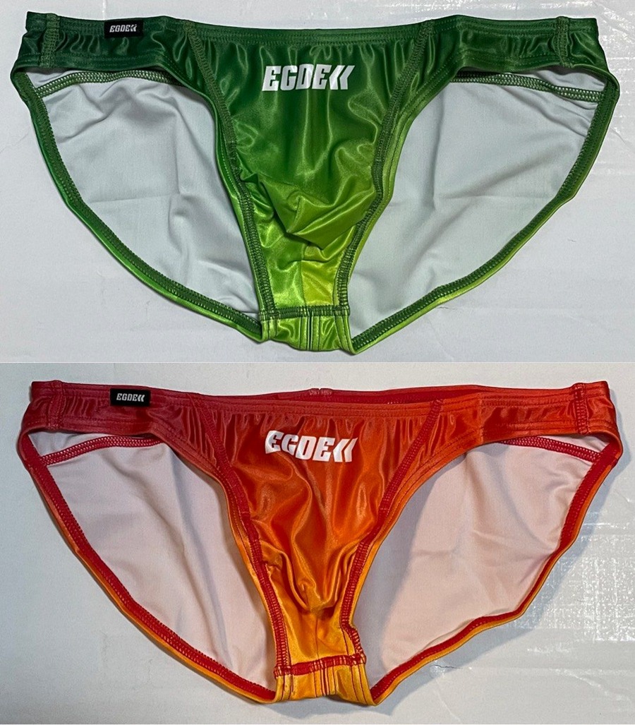 Egde Gradation Super Low Rise Bikini Red Green Mens Fashion Bottoms New Underwear On