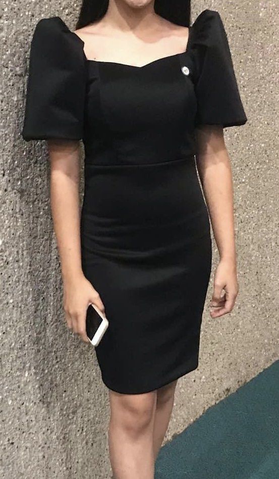 Filipiniana Dress in Black, Women's Fashion, Dresses & Sets, Dresses on ...