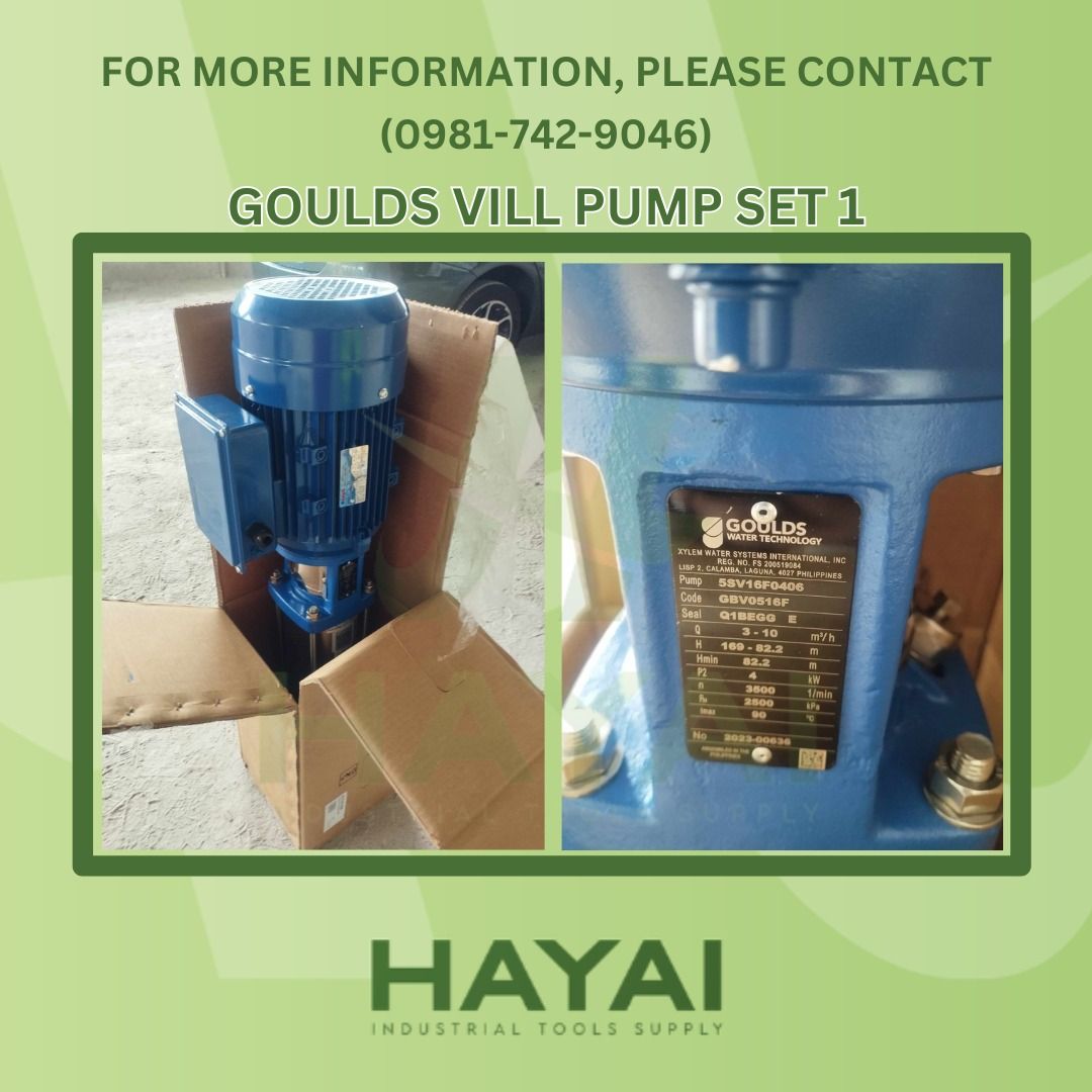 GOULDS VILL PUMP SET 1, Commercial & Industrial, Construction Tools ...