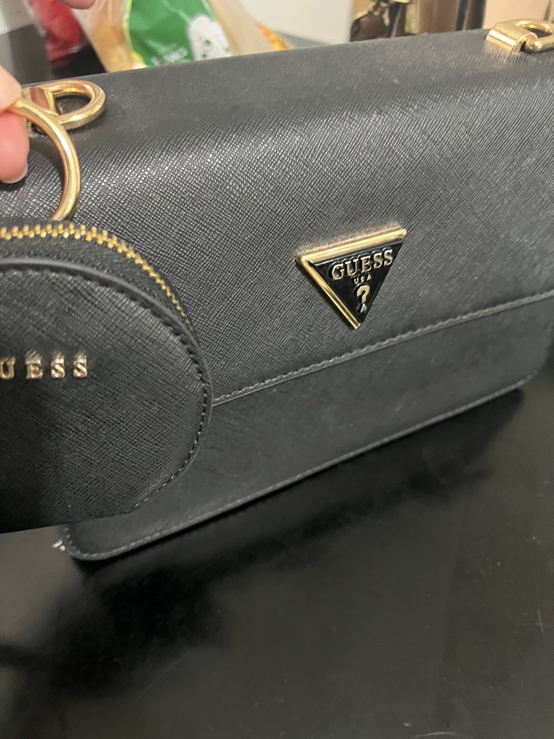 GUESS black bag, Women's Fashion, Bags & Wallets, Shoulder Bags on ...