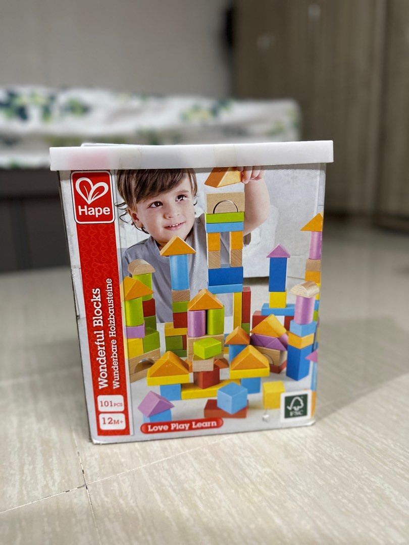 Hape Wooden Blocks, Hobbies & Toys, Toys & Games on Carousell