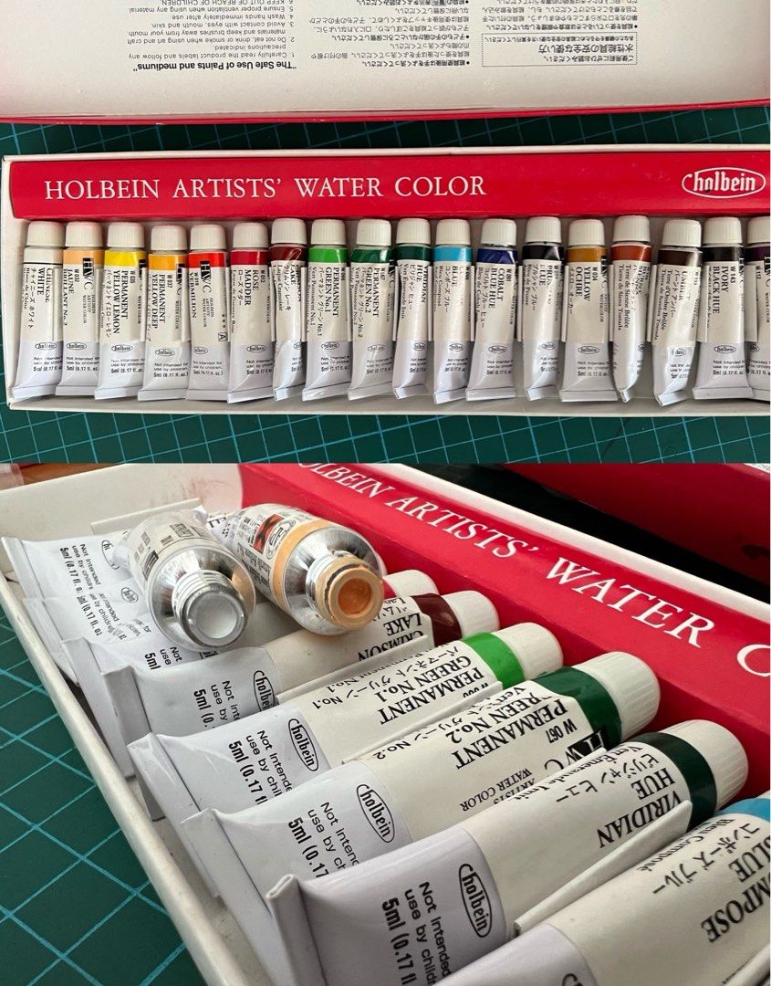 Holbein Artists' Water Color 5ml 18 colors, Hobbies & Toys, Stationery ...