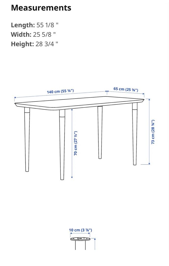 IKEA BAMBOO DESK/TABLE (ANFALLARE/HILVER), Furniture & Home Living ...