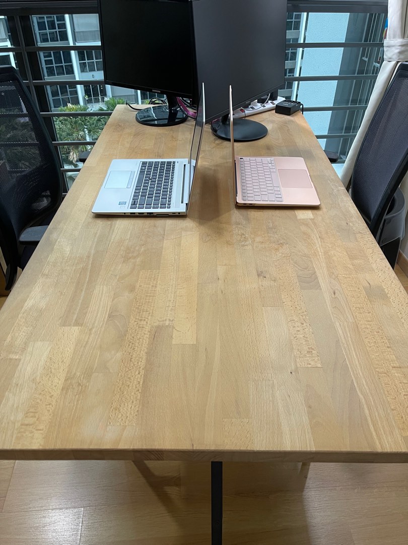 IKEA Gerton computer table for home/office - good for 2 pax, Furniture ...