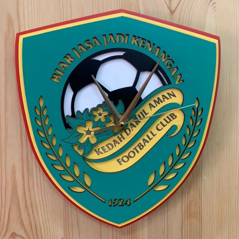 Jam Dinding/Wall Clock/Jam Hiasan Dinding/Vintage Wood Clock/Football ...